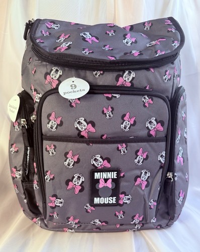 Disney Minnie Mouse Diaper Bag Backpack Set NEW. 18x16x5. | eBay