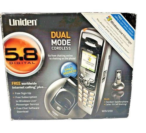 Uniden Win1200 5.8 GHz Dual Mod Single Line Cordless Phone New Sealed ...