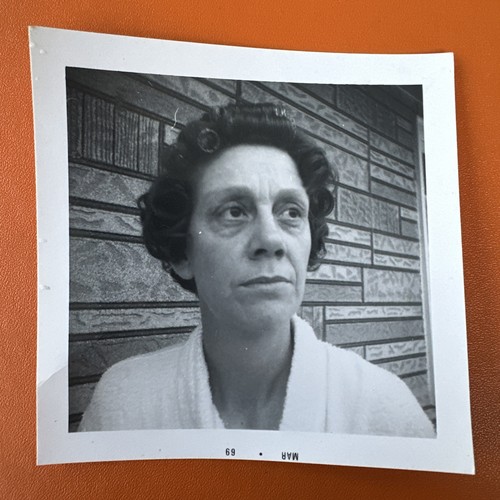 Stoic Woman With Curlers In Hair VINTAGE PHOTO ORIGINAL PHOTOGRAPH ...