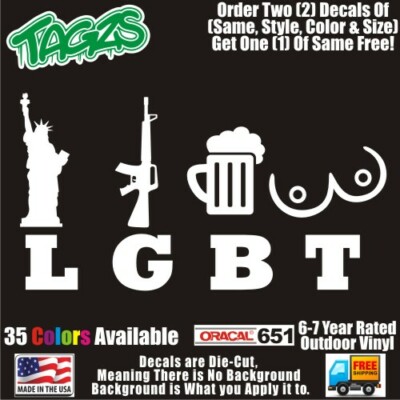 LGBT Funny DieCut Vinyl Window Decal Sticker Car Truck SUV JDM | eBay