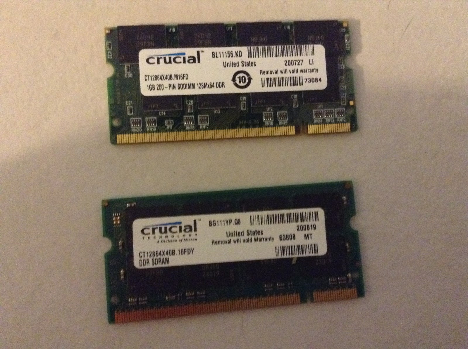 Alienware M9750 Ram 2GB (1GB x 2) Crucial | eBay