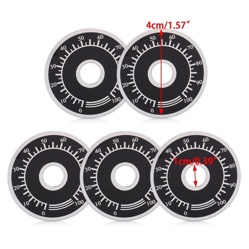 5pcs Potentiometer Variable Transformer Round 0 To 100 Control Dial ...