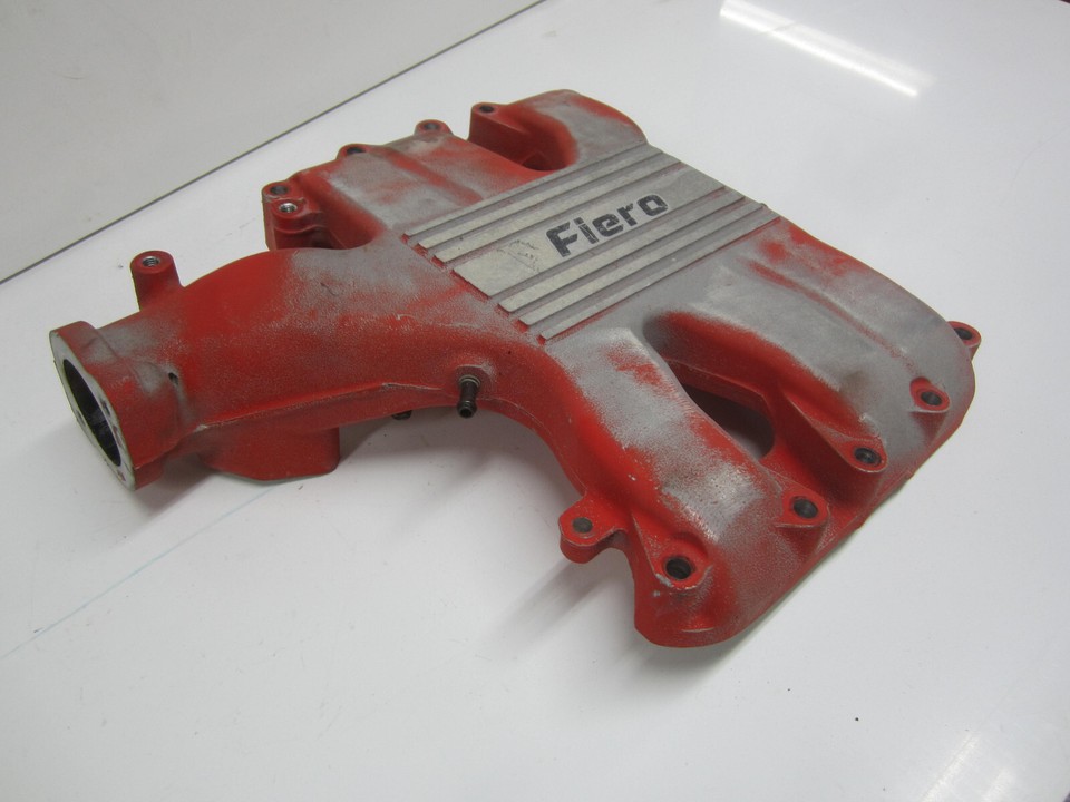 85 86 Pontiac Fiero OEM 2.8L V6 Upper Engine Intake Manifold Plenum Red ...