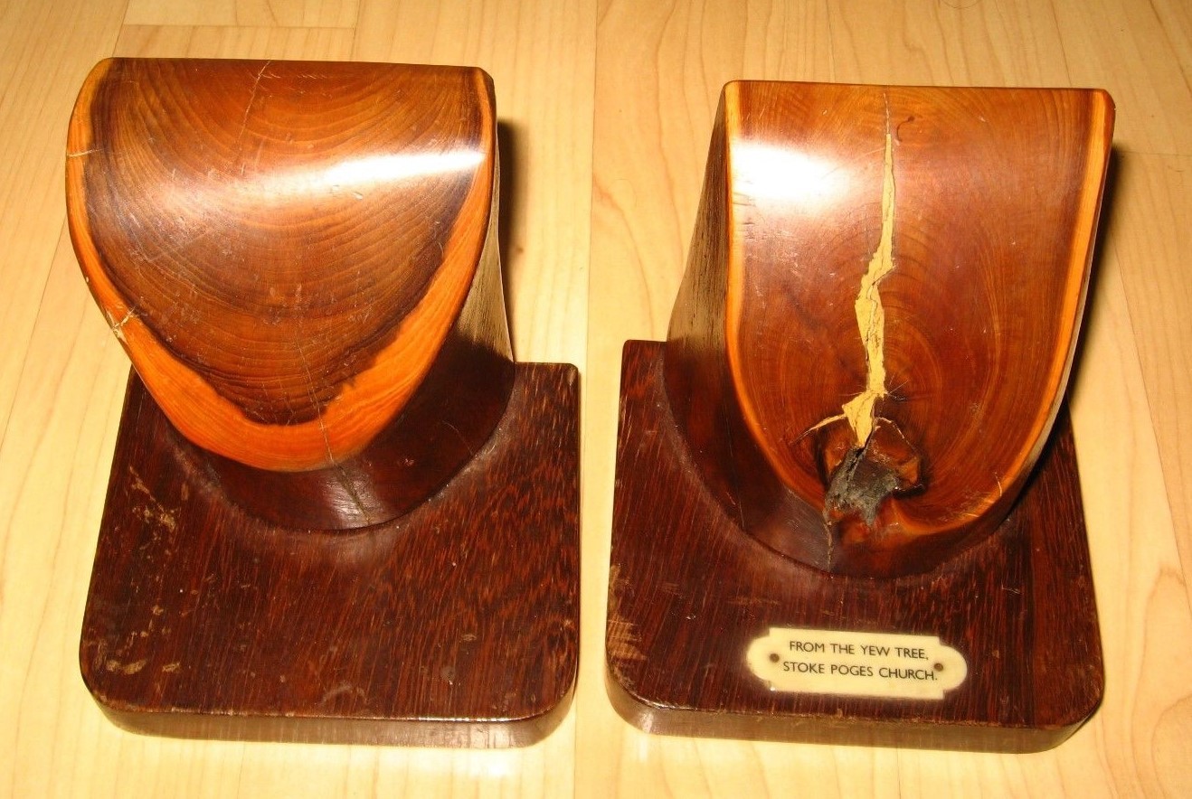 Stoke Poges Church Bookends - Vintage From The Yew Tree Wood England ...