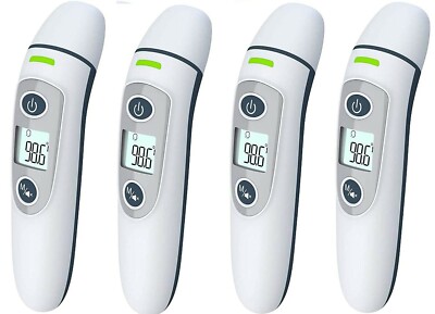 4) Ear Forehead Thermometer Digital Infrared Temporal Thermometer w ...