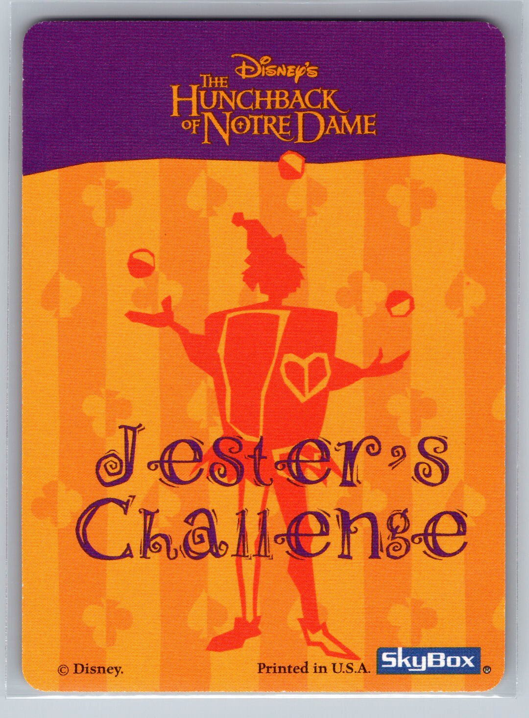 1996 Skybox The Hunchback of Notre Dame Jester's Challenge Take Bottom ...