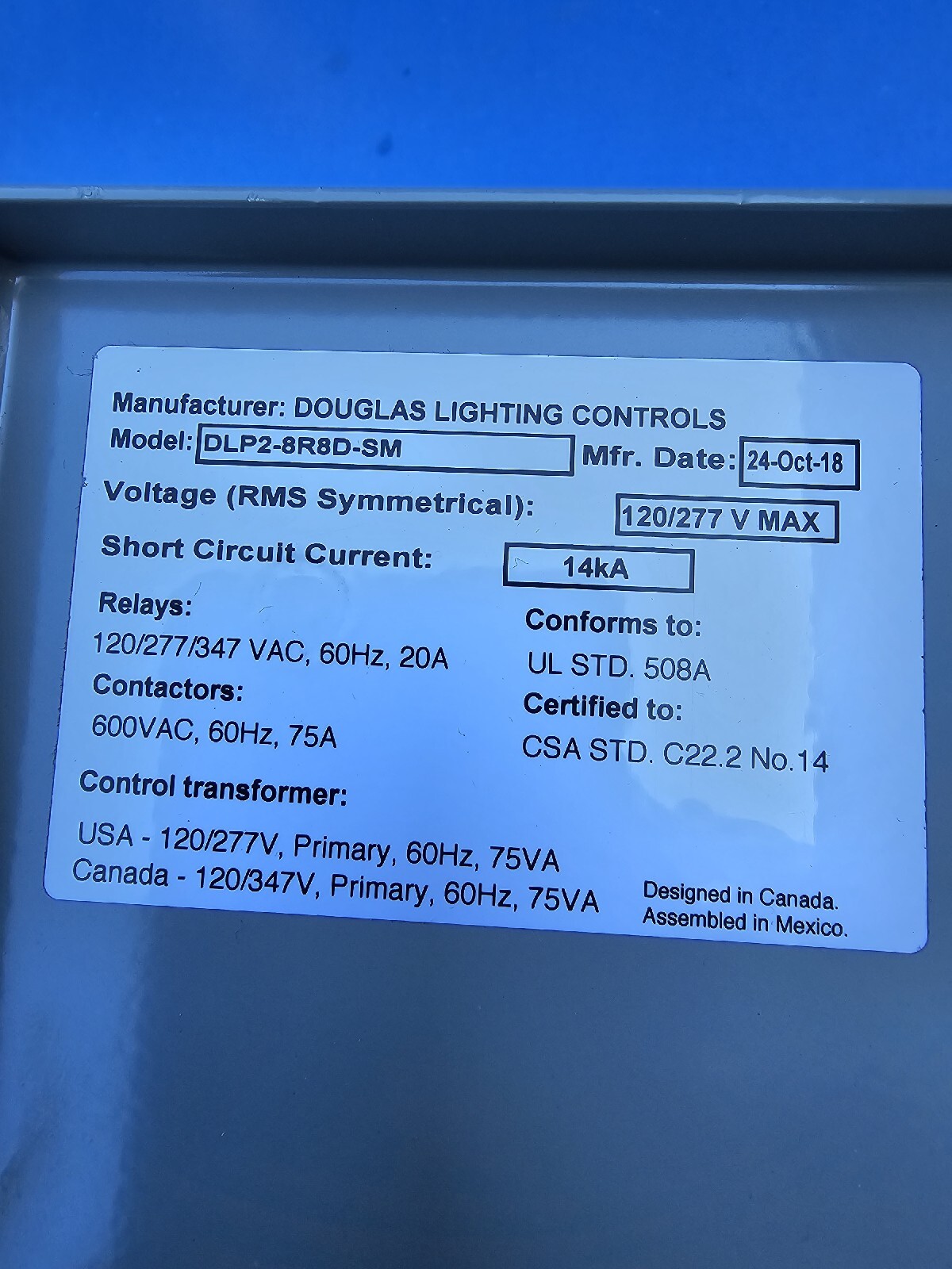 Universal Douglas Lighting Control LitePak 2 DLP2-8R8D-SM Panel... | eBay