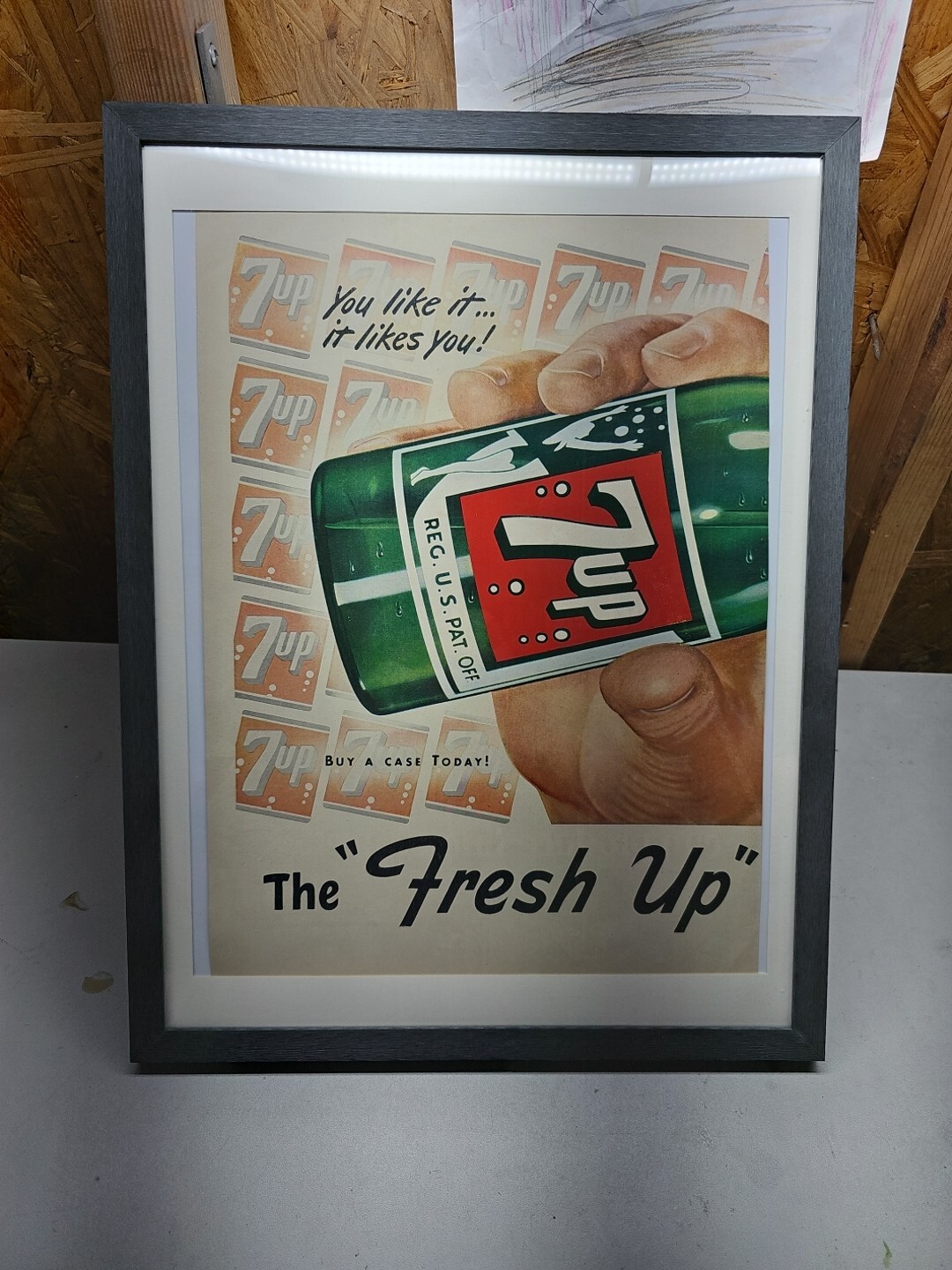 1950's, "7UP", (1-Page) Display Advertisement (Scarce) FRAMED | eBay