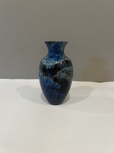 Vintage Josh Simpson Signed Glass Vase Galaxy Pattern 7in Tall | eBay