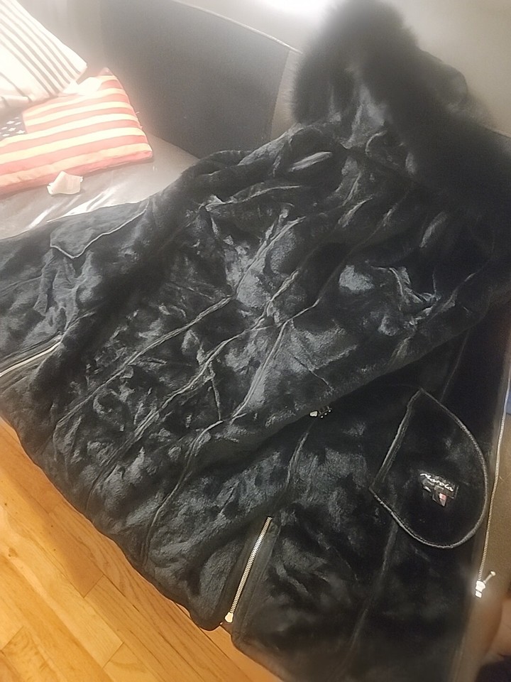 MARCIA COLLECTION ITALIAN MADE COW SKIN LEATHER JACKET/COAT WITH FUR ...