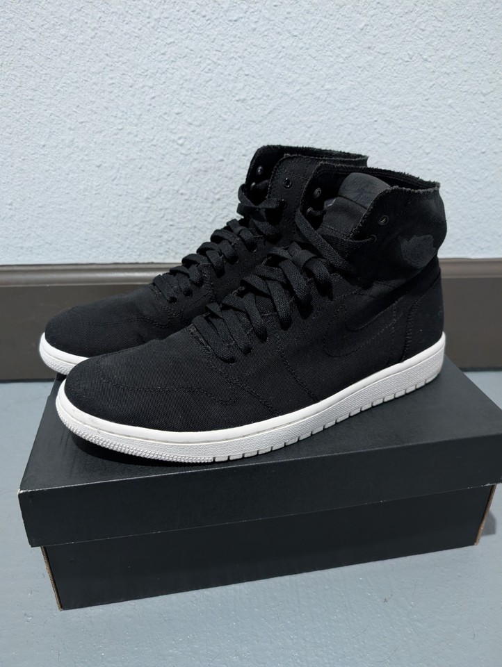 Nike Air Jordan 1 Retro High Decon Deconstructed Black Canvas Sail ...
