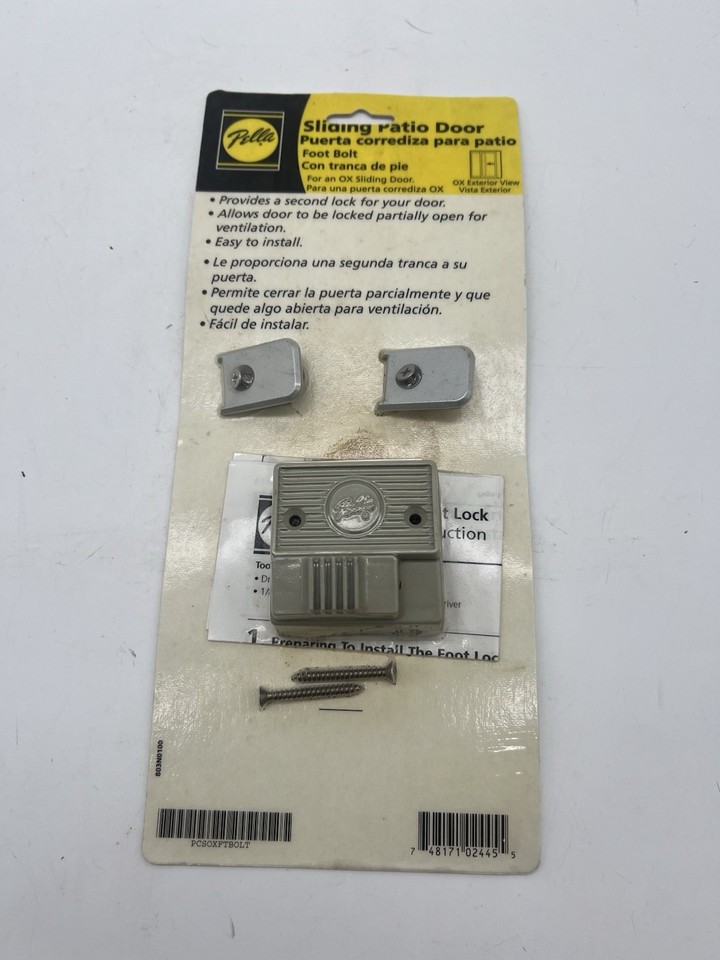 Pella Sliding Patio Door Foot Lock for XO Sliding Door NEW Sealed ...