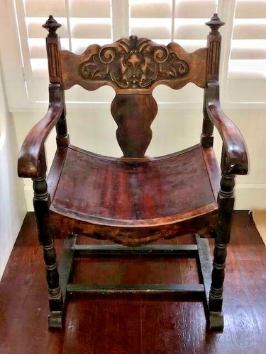 Stomps Burkhardt Victorian North Wind Saddle Chair 1800s Antique Carved ...