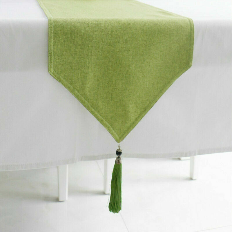 Cotton Linen Table Runner Tablecloth Pure Kitchen Dining Party Home ...