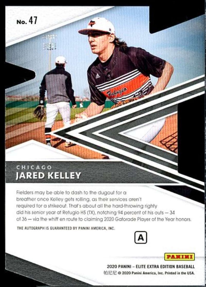 Jared Kelley/15 2020 Elite Extra Edition Signatures Prime Numbers A Die ...