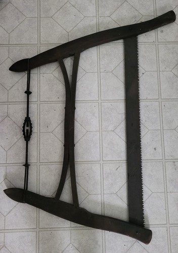 Antique Buck Cross Cut Bow Hand Saw Logging Farm Tool Primitive Rustic ...