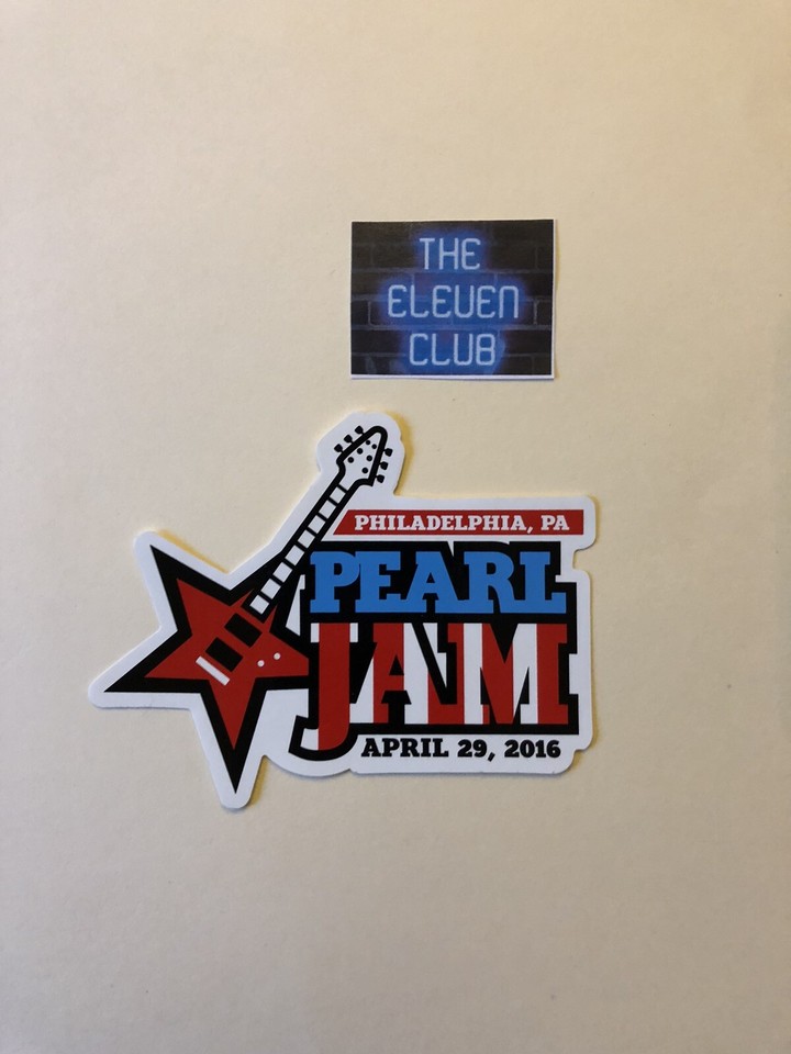 Pearl Jam Sticker 2016 April 29 Rare Philadelphia PA NEW OOP TEN ...