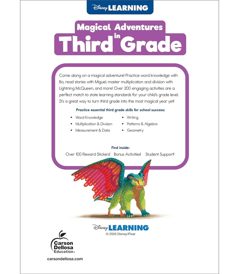 Disney Learning Magical Adventures in 3rd Grade Workbooks 9781483858692 ...