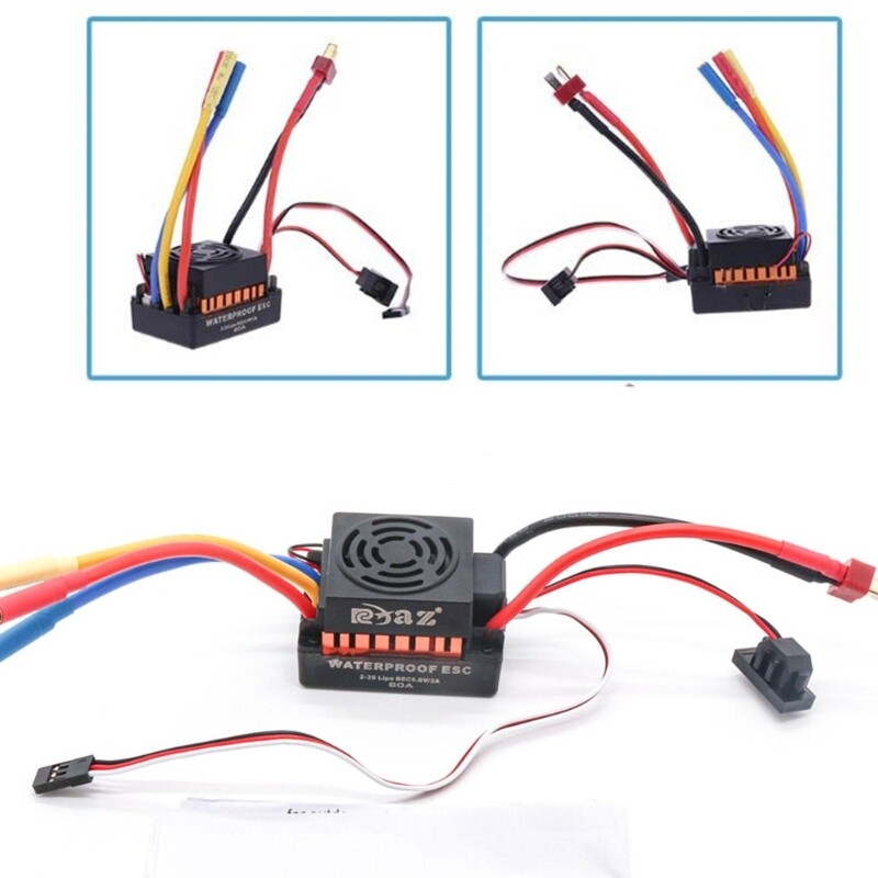 60A ESC Brushless ESC 1/10 Waterproof Esc Brushless 1/10 Esc Remote ...