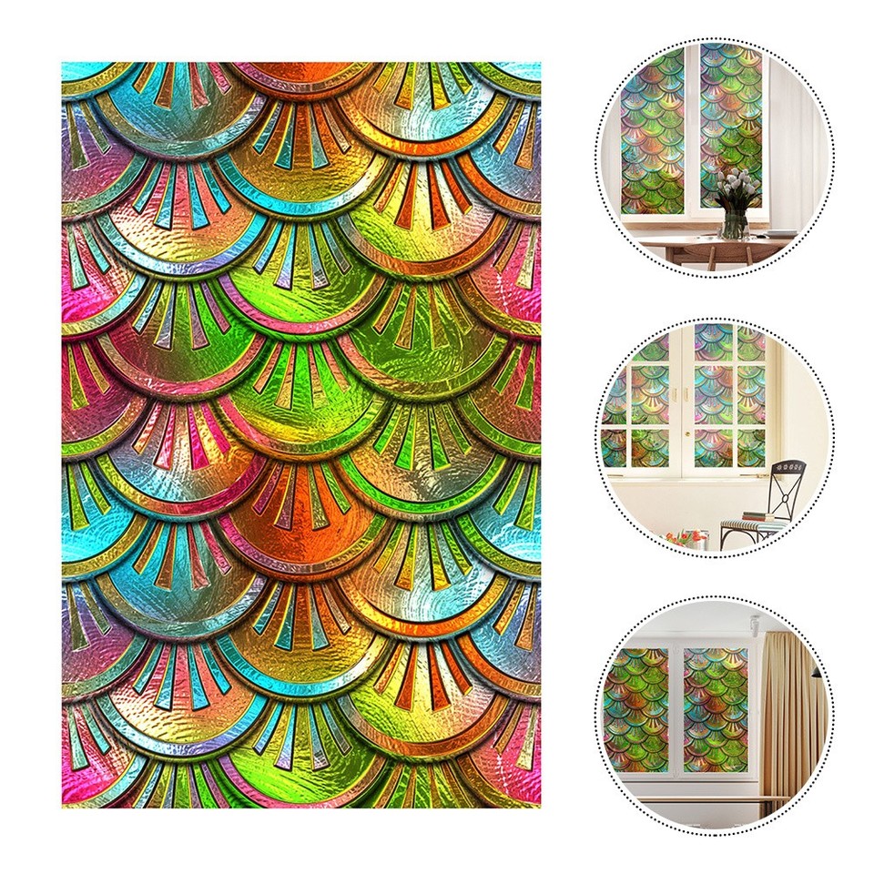Glass Window Privacy Film PVC Static Cling Decorative Non Adhesive ...