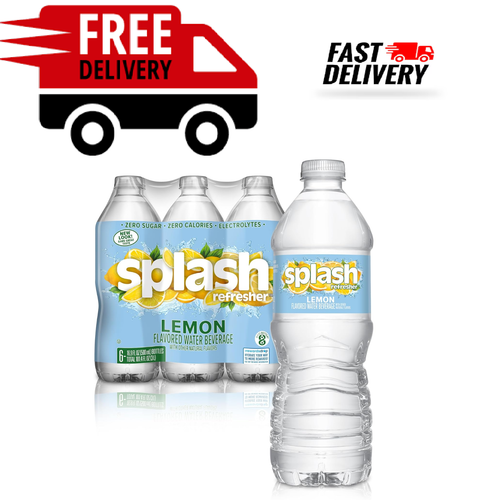 Splash Refresher Lemon Flavored Water, 16.9 Fl Oz, Plastic Bottle Pack ...