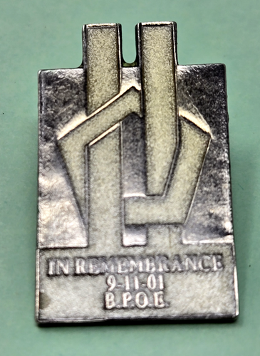 9-11-01 Twin Towers & Pentagon IN REMEMERANCE BPOE Elk Lapel Hat Vest ...