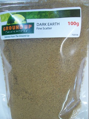 GROUND UP SCENERY FINE SCATTER DARK EARTH 100g | eBay Australia