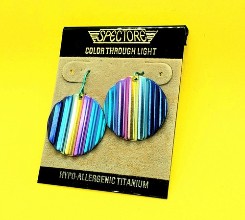 Spectore Exotic Titanium Planet Earth Multicolor Round Rainbow Dangle ...
