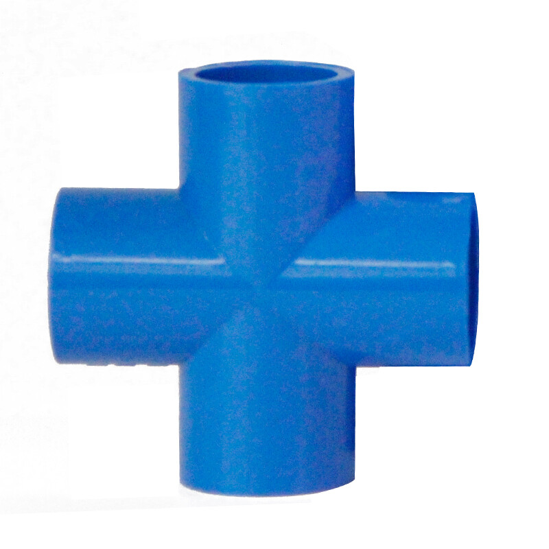 PVC Equal Cross 4-way Connectors Pipe Fittings Joint Inner Dia 20mm ...