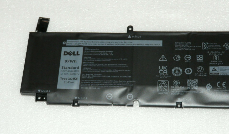 NEW GENUINE DELL XPS 9700 9710 9720 9730 97WHR 11.4V BATTERY F8CPG ...