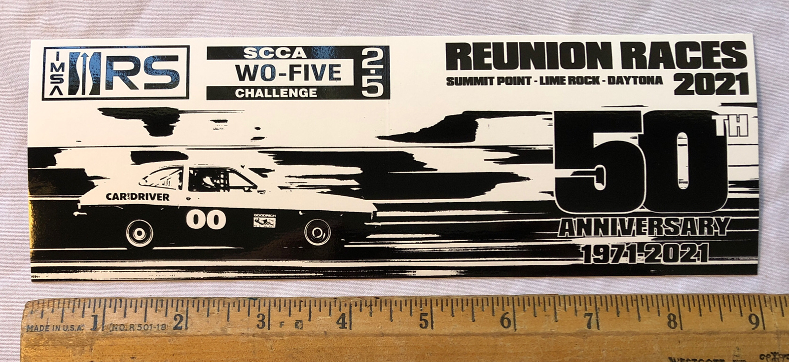 IMSA SCCA Reunion Racing 1972 Ford Pinto #00 Decal Bumper Sticker Car ...