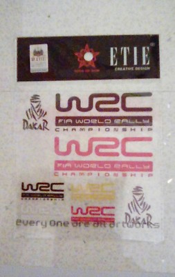 WRC Sticker Set PVC Decal 9x sticker set | eBay UK