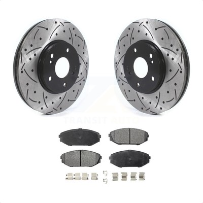 Drilled Slot Disc Brake Rotors Ceramic Pad Front Kit For Honda Odyssey ...