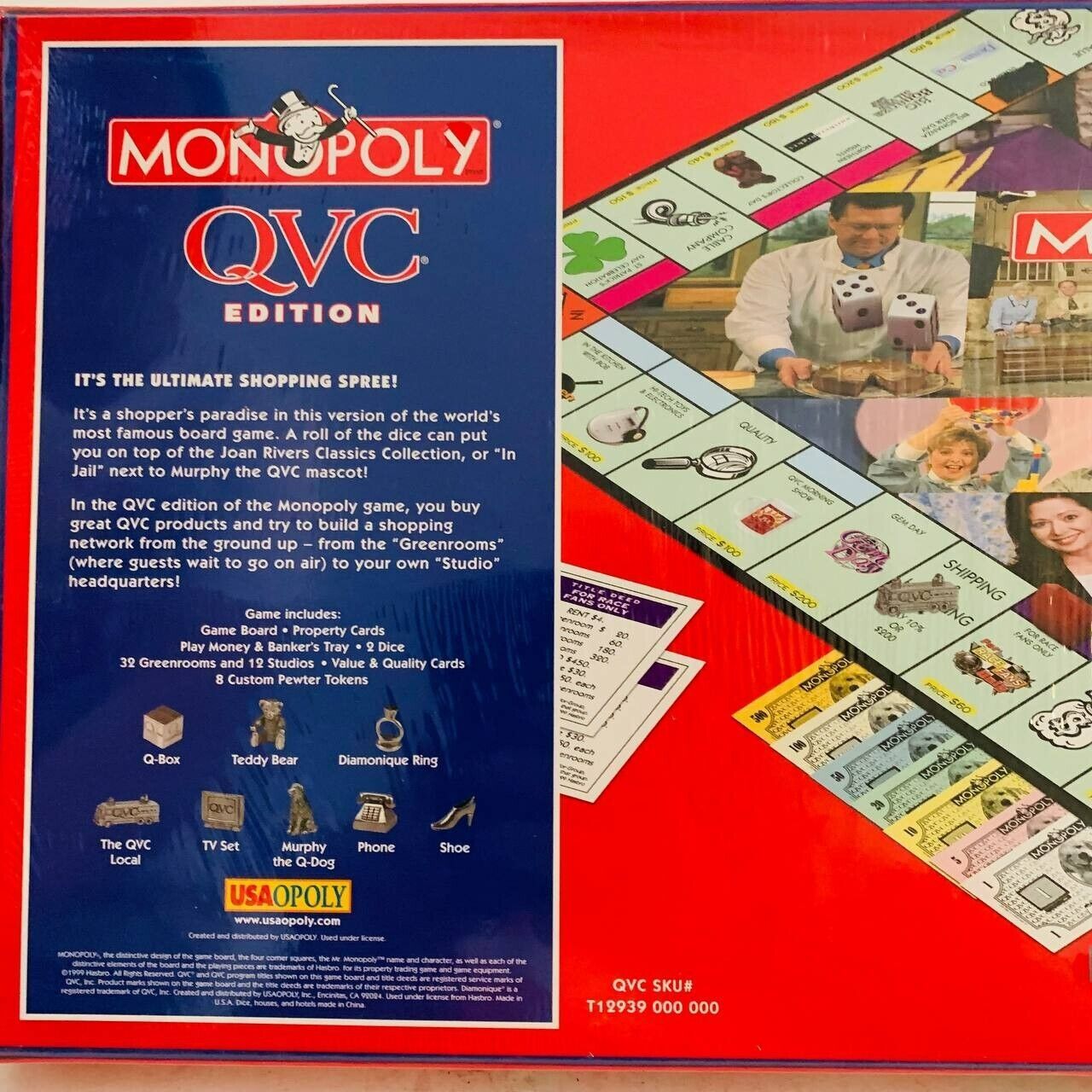Vintage Monopoly QVC Edition 1999 Board Game Hasbro USAopoly New Sealed ...