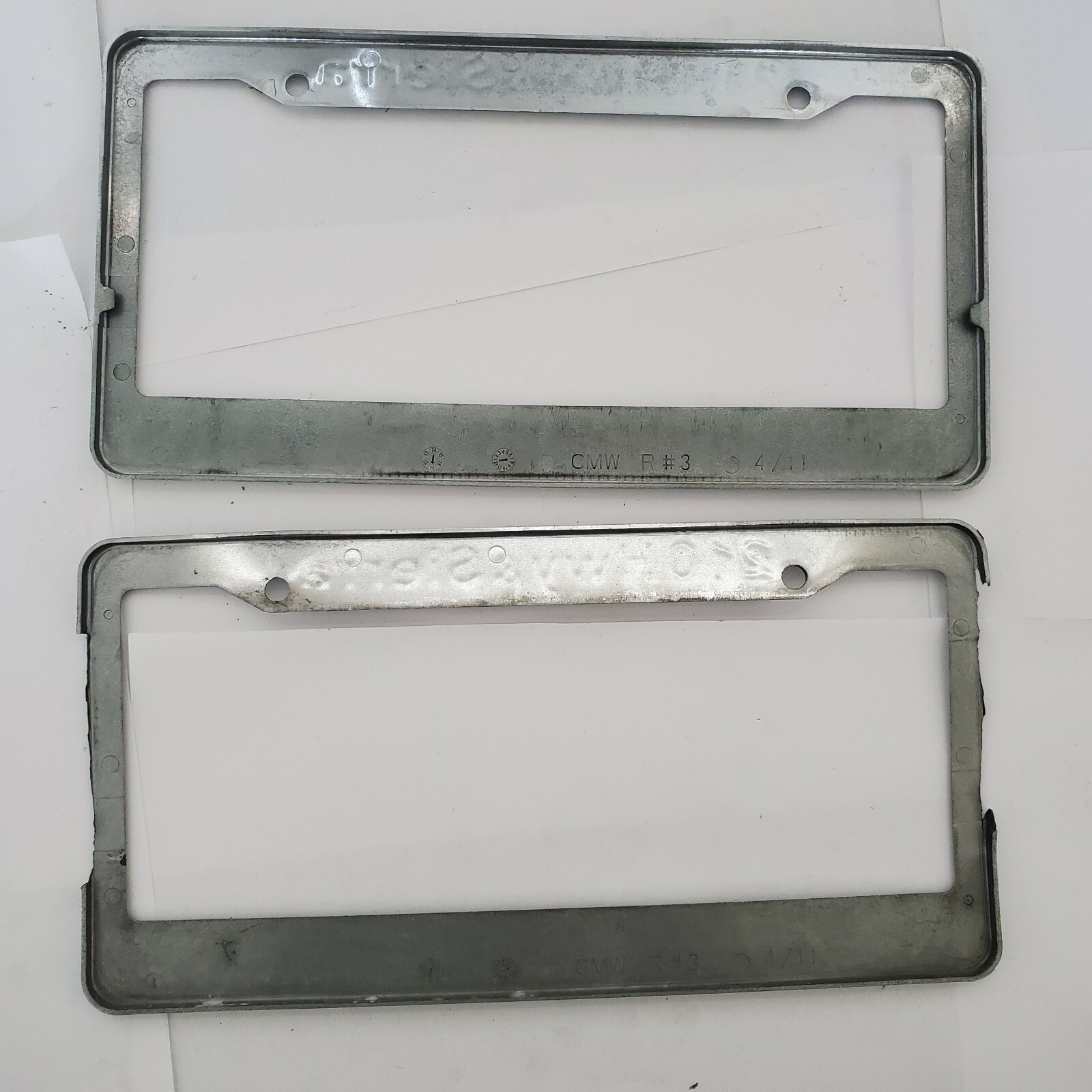2x Fontana Nissan 210 Freeway California Silver Plastic License Plate ...