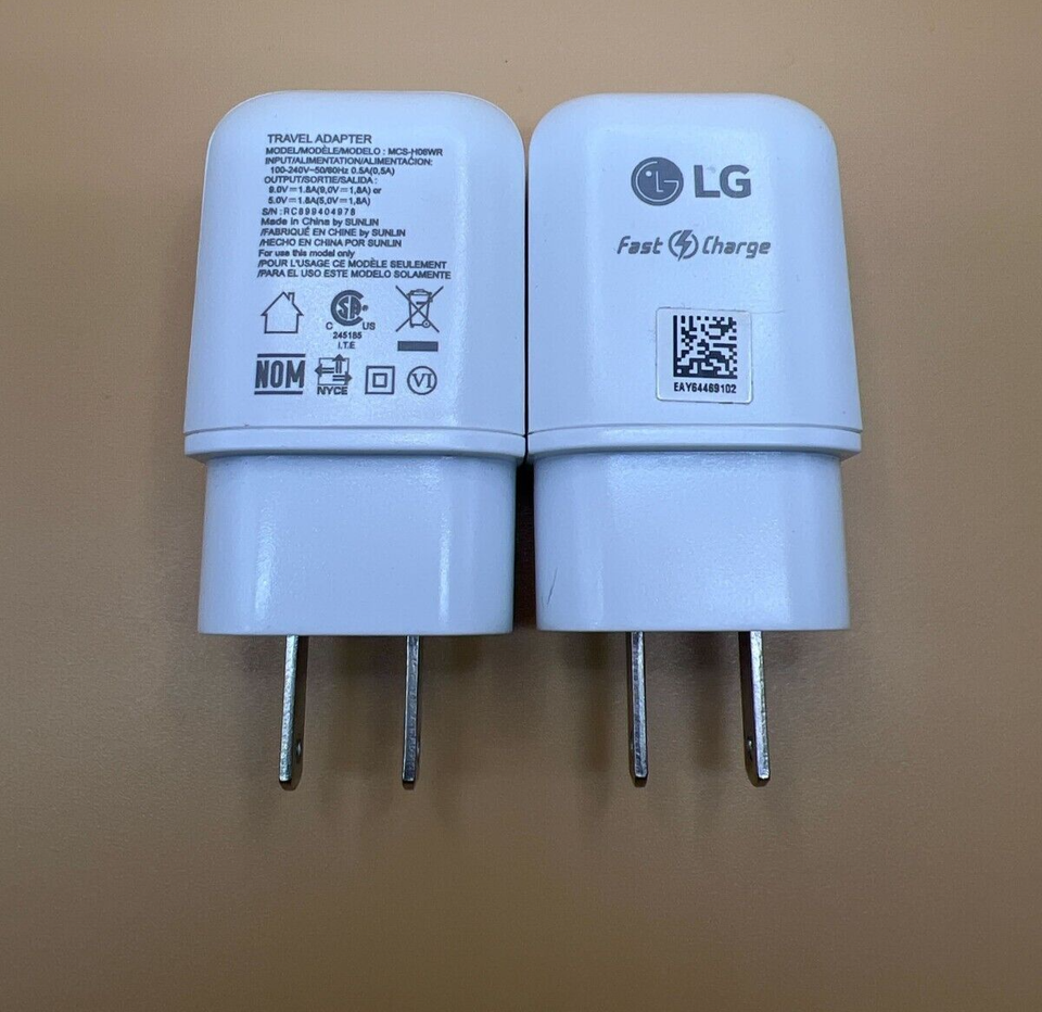 LOT OF 2 LG TRAVEL ADAPTER FAST CHARGE MODEL MCS-H06WR | eBay
