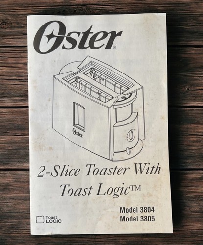 VTG Oster Toast Logic Toaster User Manual ONLY Instructions Model 3804 ...