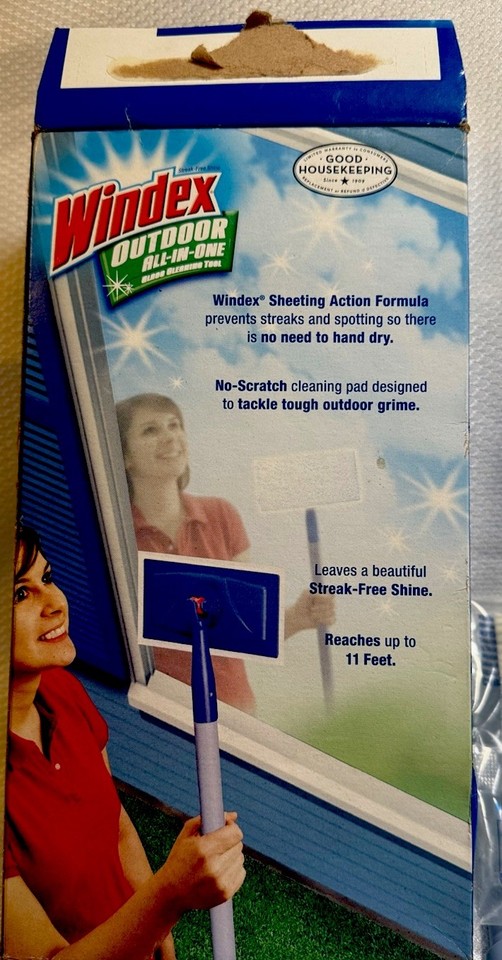 WINDEX Outdoor All-In-One Glass & Window Cleaner Tool Starter Kit Open ...