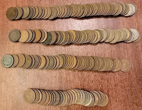 180+ PC LOT Indian Head Cent Pennies Average Circulated Condition, Good ...