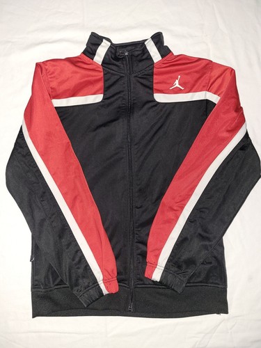 Boy’s Jordan Full Zip Jacket Size X- Large Black Red and white with ...