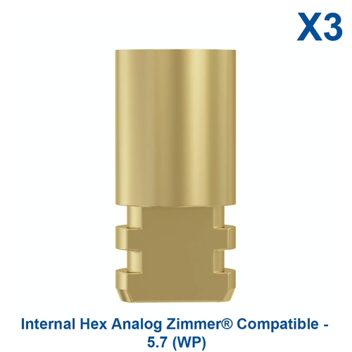 3x Dental Lab Titanium Analog Int Hex Zimmer TSV Compatible - 5.7 (WP ...