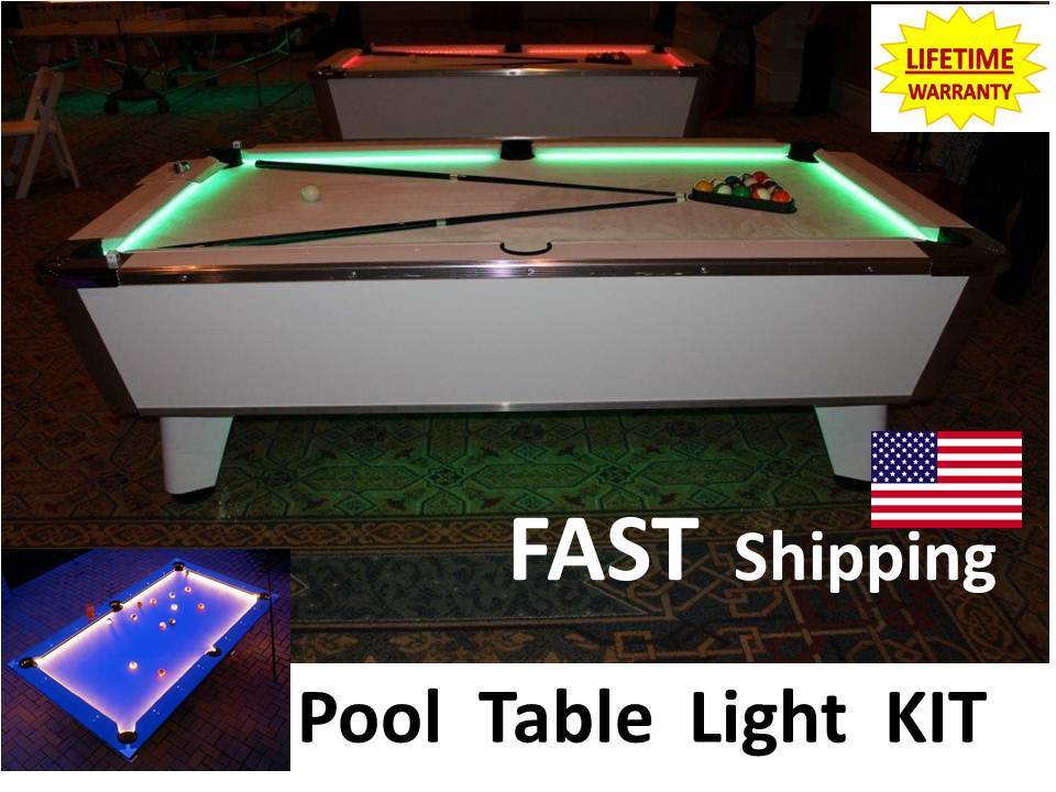 LED Pool & Billiard Table Lighting KIT - light your pool cue stick ...