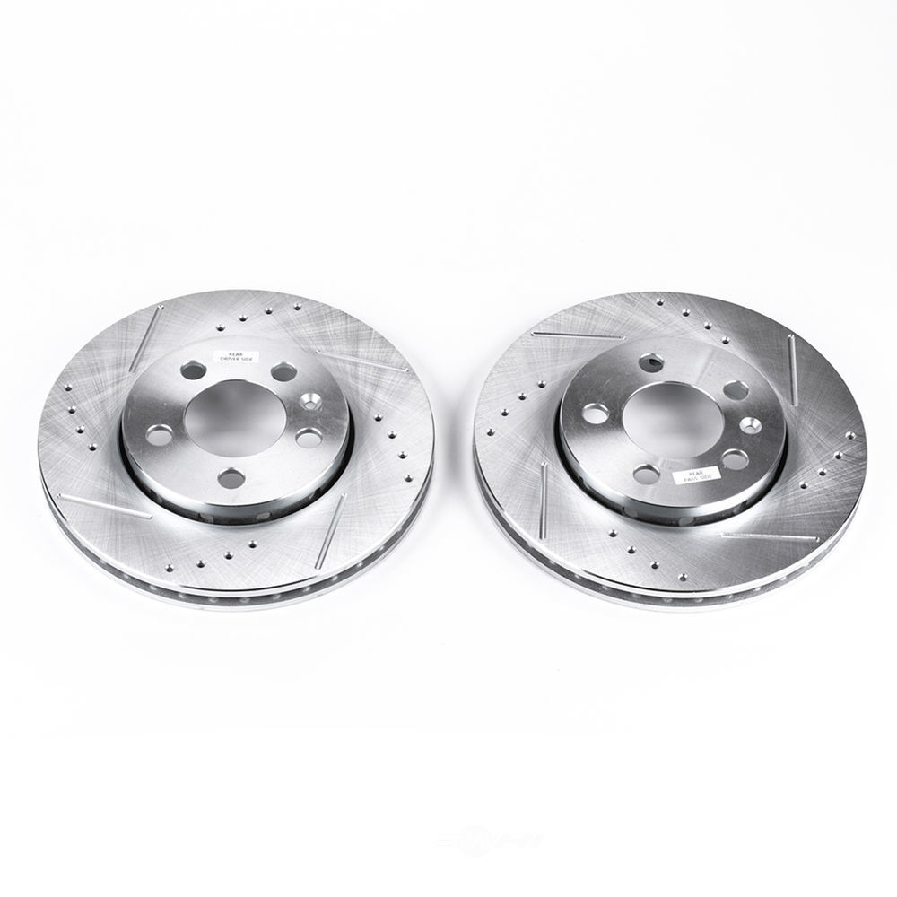 Disc Brake Rotor Set-Rear Drilled, Slotted and Zinc Plated Brake Rotor ...