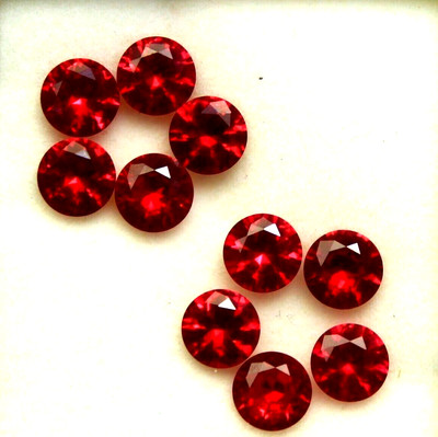 Natural Red Ruby Round Cut Loose Gems 6mm 25 Pcs Lot | eBay