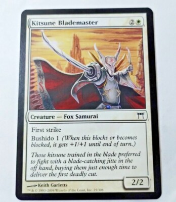 MTG Kitsune Blademaster Champions of Kamigawa 25/306 Regular ...