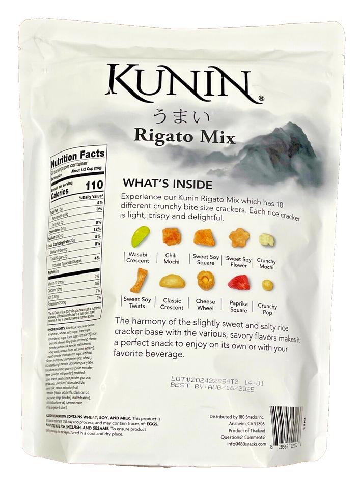 2-PACKS KUNIN Rigato Mix premium Asian rice crackers made with Thai ...