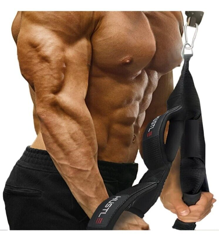 Tricep Rope - Long Tricep Pull down Rope Cable Attachment with 2 Sets ...