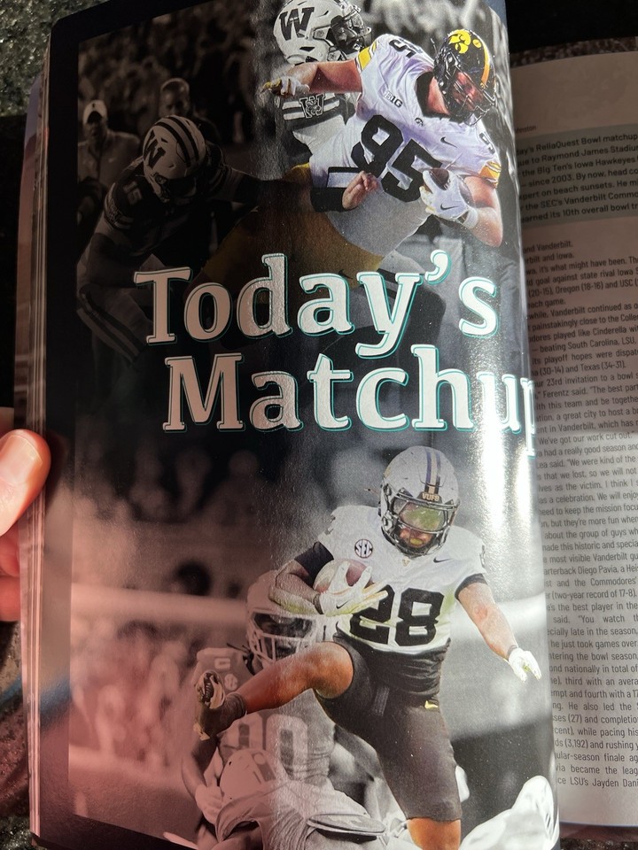 40th Anniversary ReliaQuest Bowl Program Book Program | eBay