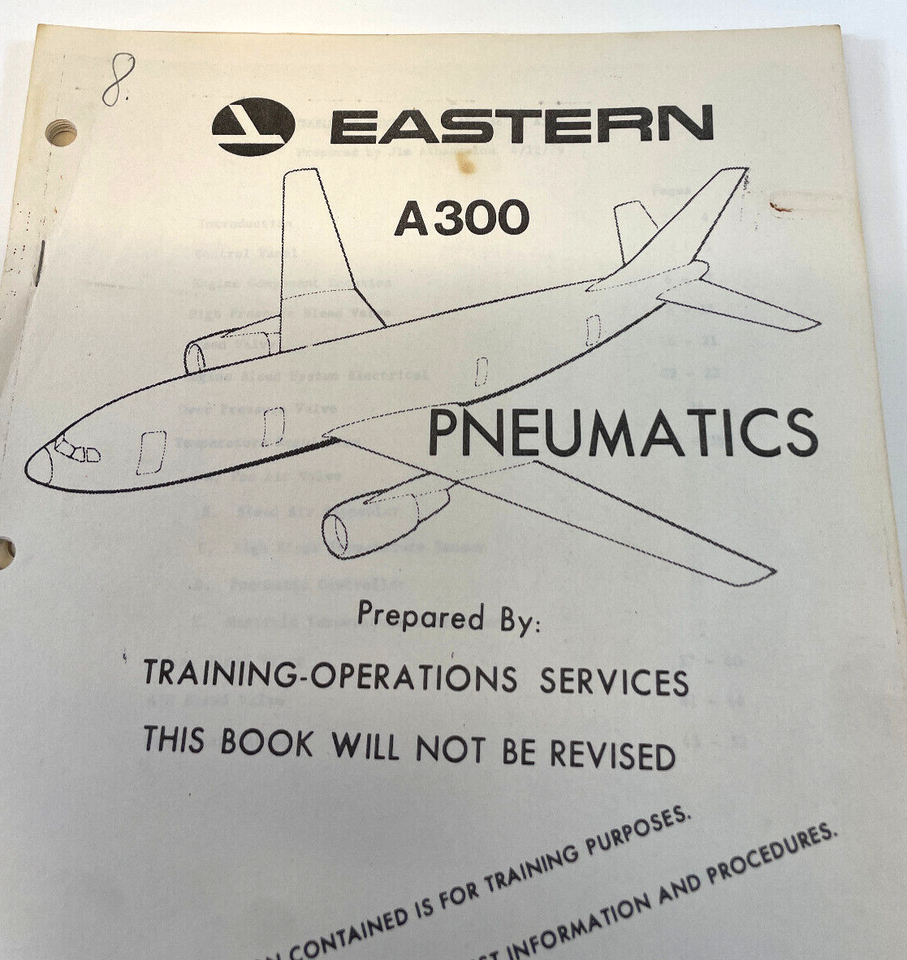 VTG Eastern Airlines Airbus A300 Pneumatics Training Operations Service ...