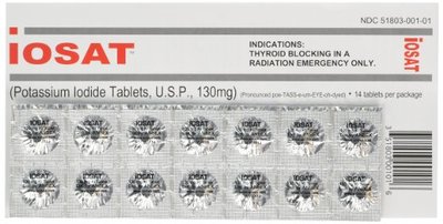 IOSAT (14 Tablets) Potassium Iodide Pills KI Radiation Protection FDA ...